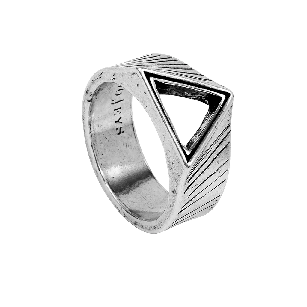 Twojeys Triangle Ring Silver – Stayhard.com