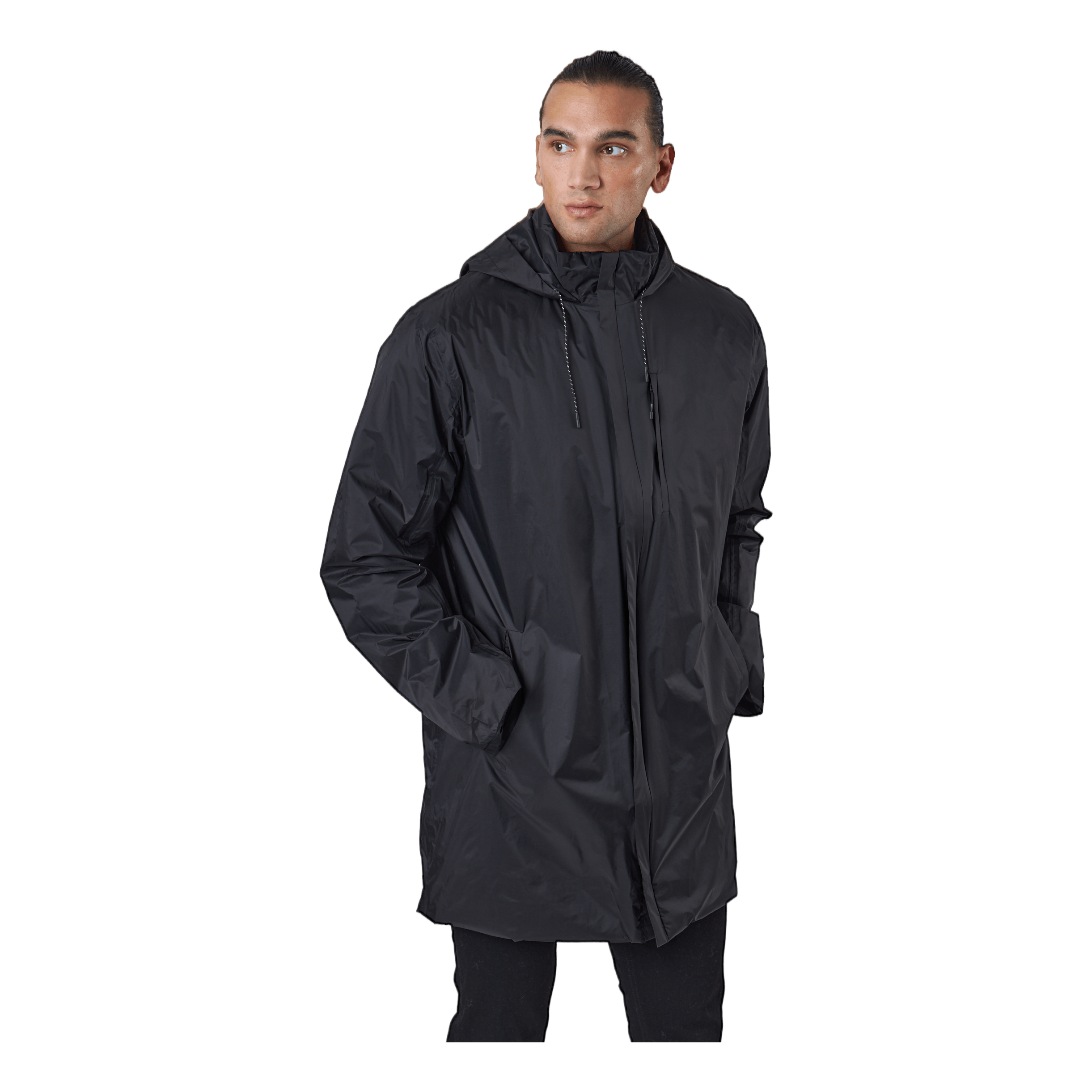 Padded Nylon Coat Black - Rains – Stayhard.com
